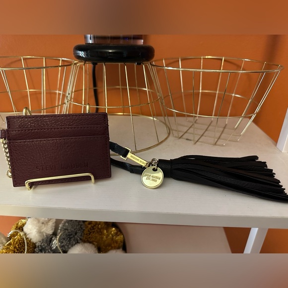 Steve Madden | Accessories | Steve Madden Plum Id Card Holder Black ...